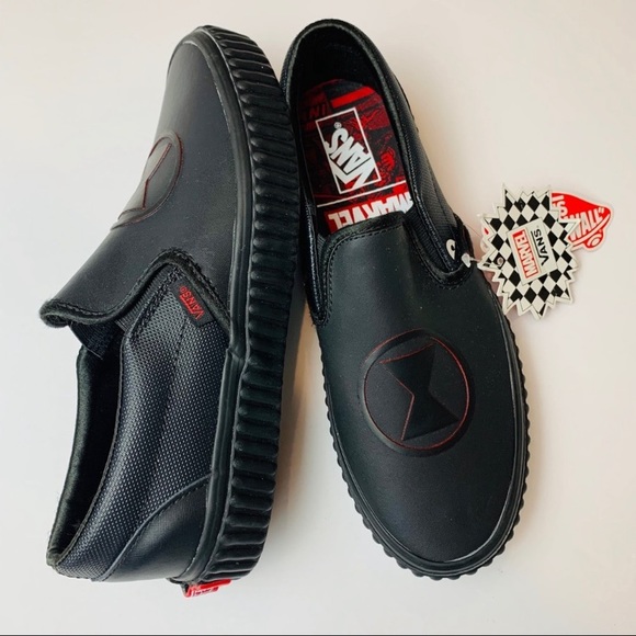 Vans | Shoes | Vans Marvel Black Widow Classic Slip On Nwt | Poshmark